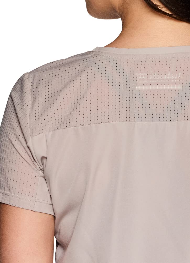 Avalanche Women's T-Shirt Breathable Stretch Woven Hiking Tee with Mesh Sand L