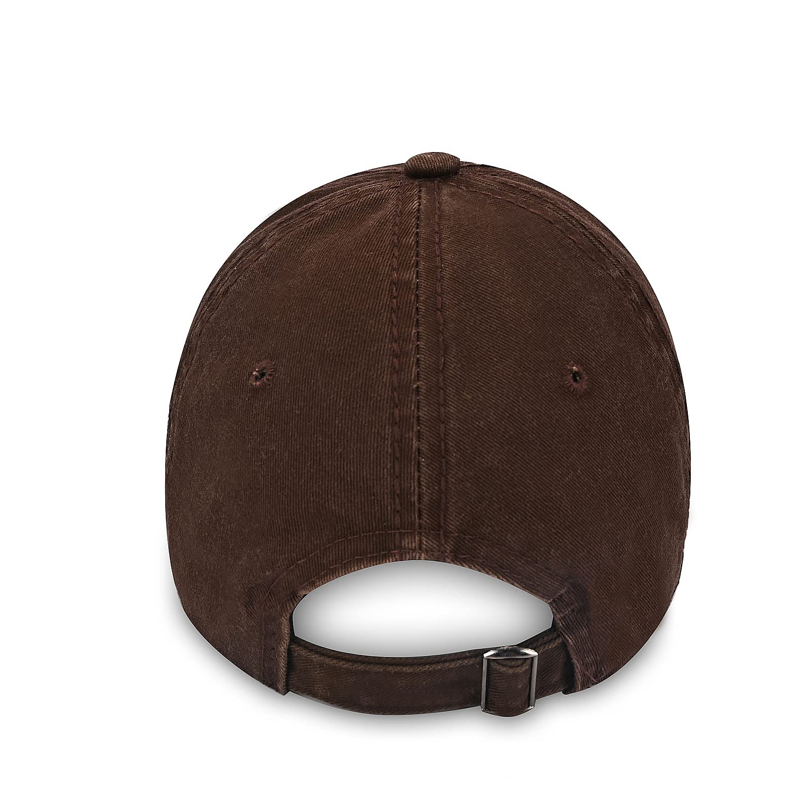 Baseball Cap Hat for Men Women Adjustable Unconstructed Dad Hat Classic Cotton Trucker Hats Letter Embroidered Travel Cap Brown