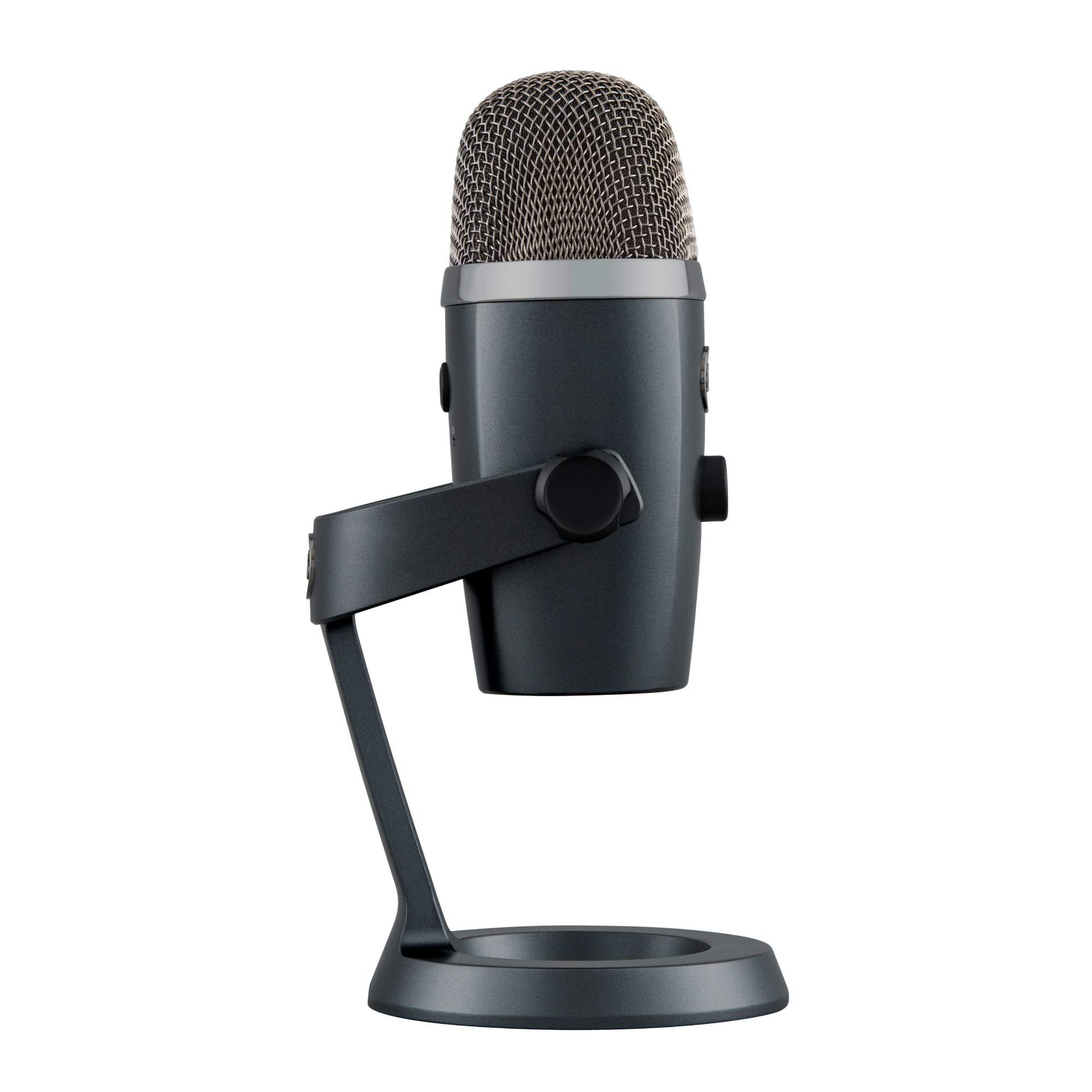 Blue Yeti Nano USB Microphone (Shadow Gray) Bundle with Boom Arm, Shock Mount and Pop Filter Compatible with Blue Sherpa Companion App (4 Items)