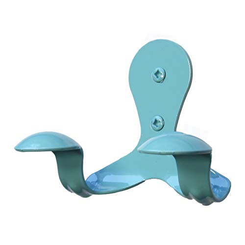 SmartHook ColorZ Garment Friendly Double Coat Hook (2 Pack, Pastel Blue)