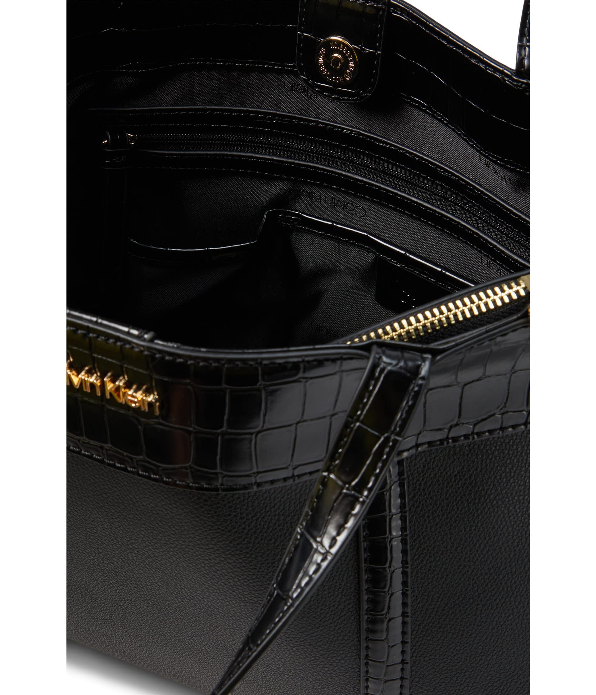 Calvin Klein Gillian Satchel Black/Silver One Size
