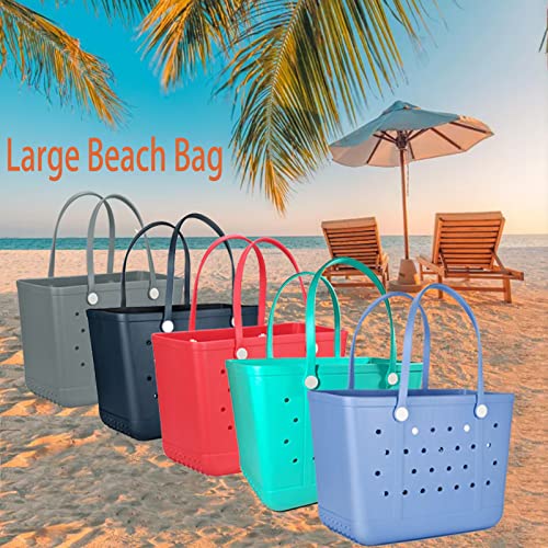 Juyeesm X Large Beach Bag, Oversized Rubber Beach Bag, Washable Open Tote Bag Durable Tote Travel Bags for Outdoor Sport