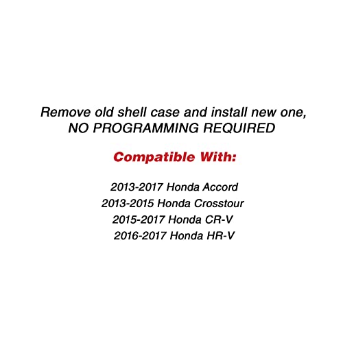 KeylessOption Keyless Entry Remote Uncut Key Case Fob Shell Cover Replacement