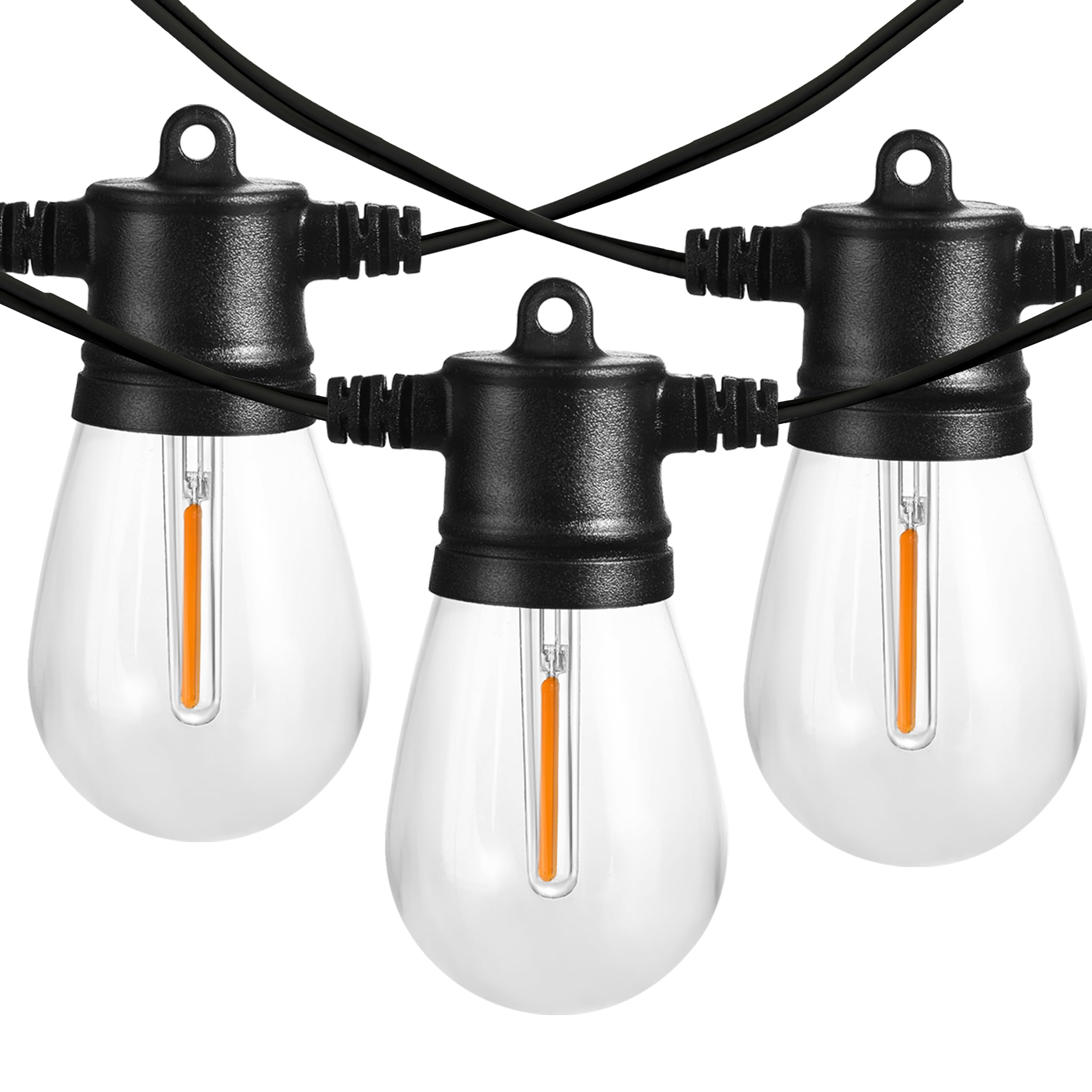 Banord 102FT Outdoor String Lights, Waterproof Patio Lights with 35 Shatterproof LED Bulb Hanging Light String, Black String Light Vintage Party Lights for Garden, Backyard, Porch, Cafe, Deck, Wedding