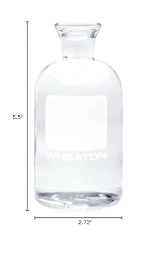 Wheaton 227497-00G BOD Bottle, 3000mL, Pennyhead Stopper, Unnumbered, 69mm Diameter x 165mm Height (Case Of 24)