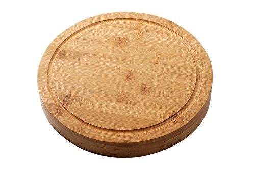 Juvale Cheese Board Set - Charcuterie Board and Cheese Tools, Cheese and Meat Board, Includes 1 Bamboo Cutting Board and 4 Piece Knife Tools, 10.2" x 10.2" x 1.5"