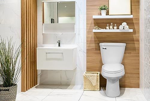Centoco 1700SC-001 Luxury Plastic Elongated Toilet Seat with Slow Close, White