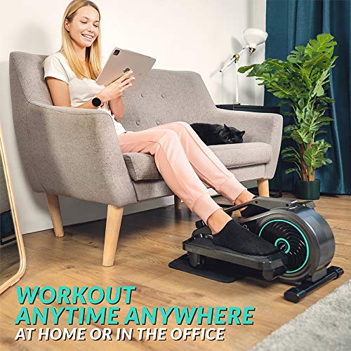 Bluefin Fitness Curv Mini | Seated Under Desk Elliptical Trainer | Pedal Exerciser Machine | Adjustable Resistance | Quiet Flywheel Motor | LCD Screen | Bluetooth
