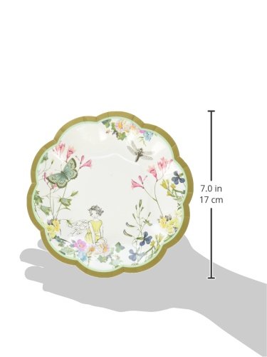 Talking Tables Truly Fairy Paper Plate with Fairy Design for a Tea Party or Birthday, Multicolor (1)