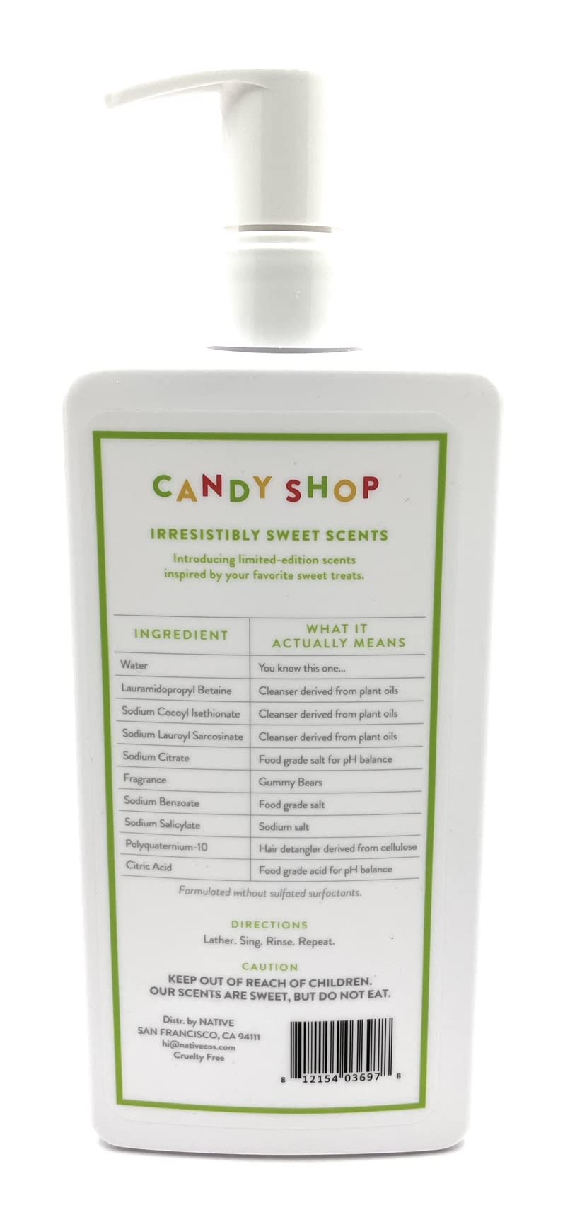 Candy Shop Native Collection Bundle Includes (1) Each : Gummy Bears Shampoo (16.5 oz) and Gummy Bears Conditioner (16.5 oz)