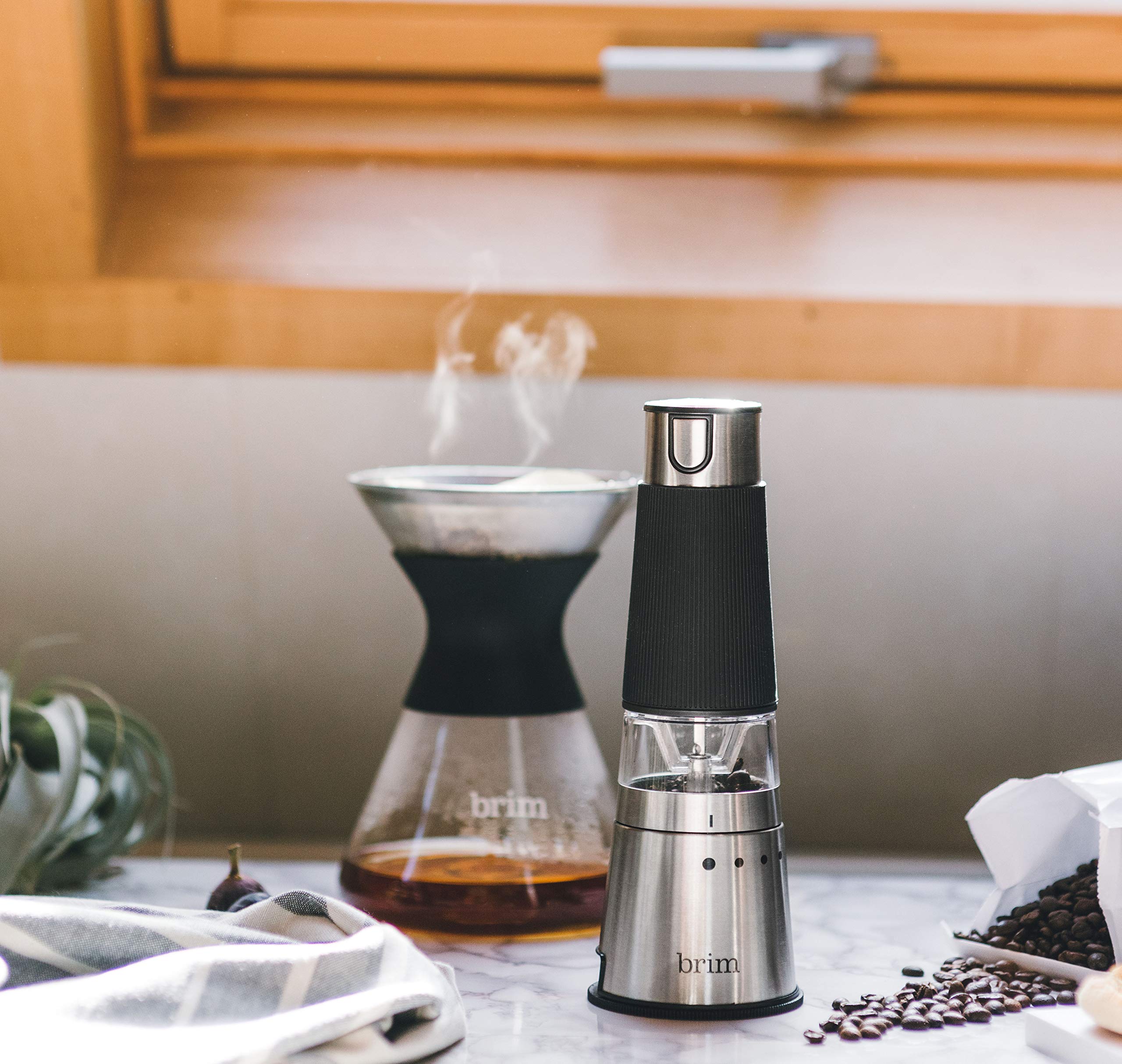 Brim 50013 Handheld Burr Coffee Grinder, One Size, Silver