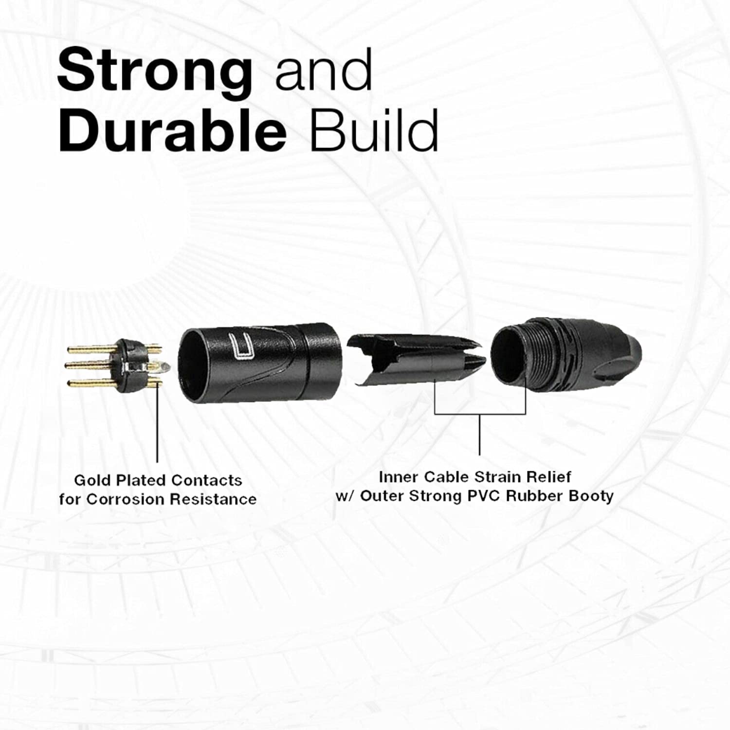 Balanced XLR Cable Male to 3.5mm TRS - 75 Feet Green - Pro 3-Pin Microphone Connector for Powered Speakers, Audio Interface or Mixer for Live Performance & Recording