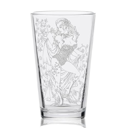 BAT-MAN SILHOUETTE Engraved Beer Pint Glass | Great DC Superhero Comic Book Drinking Gift Idea!