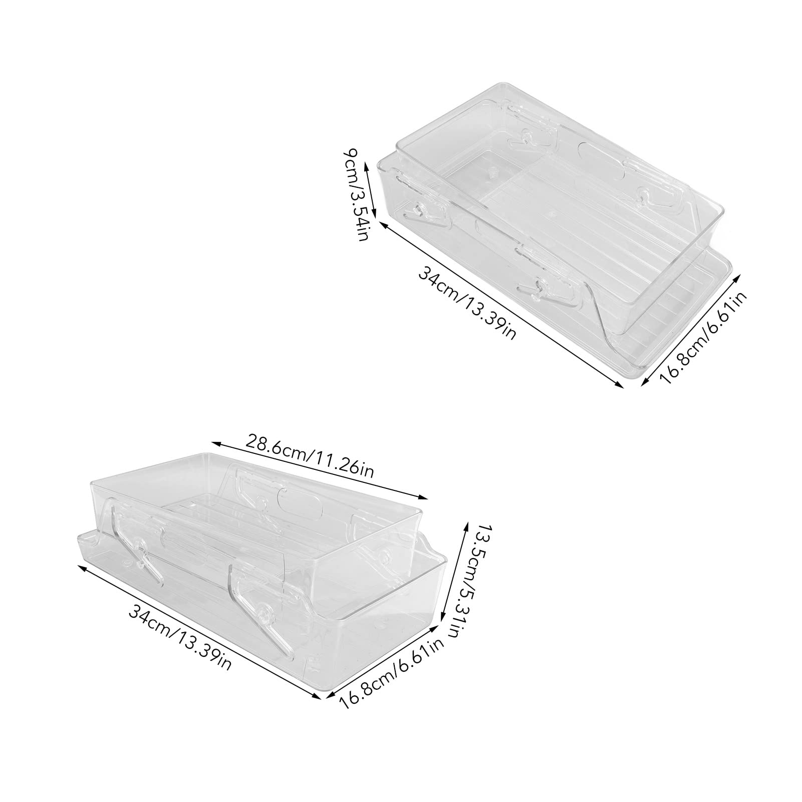 Beverage Can Organizer Bins for Refrigerator, Double Layers Soda Can Storage Organizer, Can Dispenser Beverage Holder, Plastic Food Pantry Storage Rack for Kitchen, Automatic Replenishment
