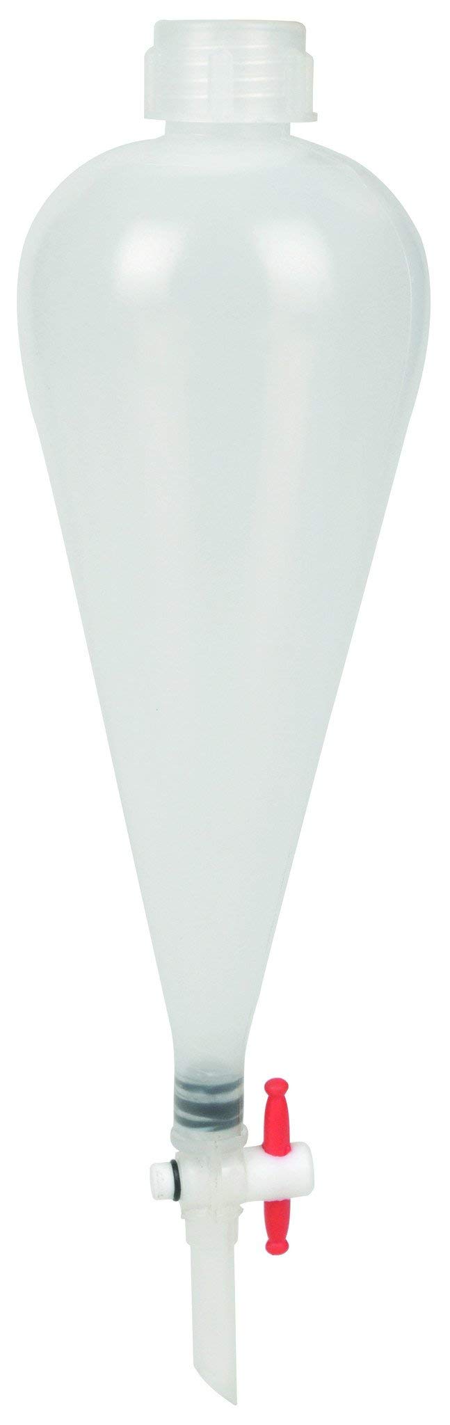 EISCO Separating Funnel, 100ml - Polypropylene Stopcock, PTFE Plug - Leak-Proof Screw Cap