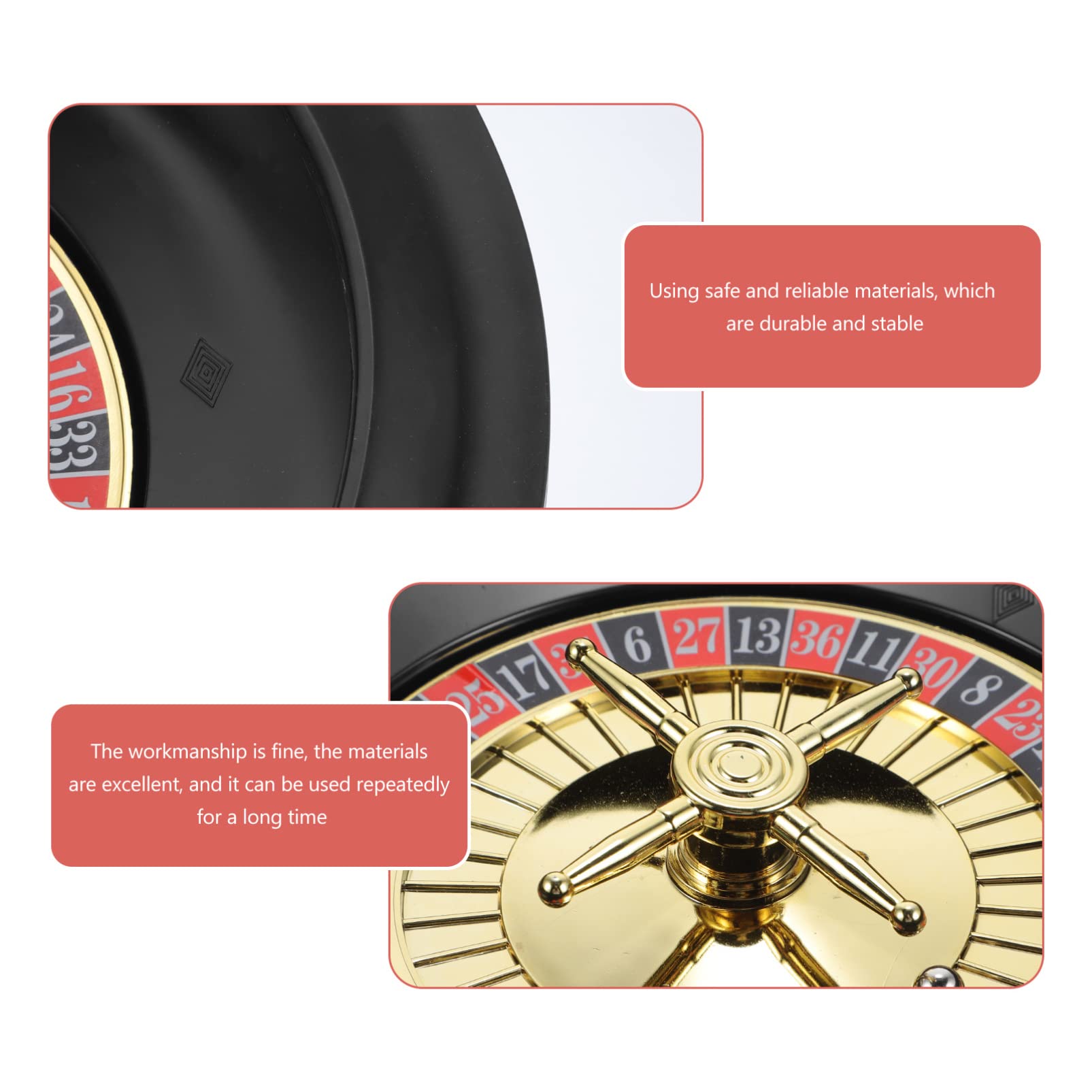 Cabilock Poker Table Roulette Wheel Table Poker Wheel Rotating Poker Wheel Prop Game Wheel Poker Game Prop Party Game Prop Poker Supply Decorative Poker Wheel Plastic
