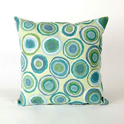 Liora Manne Visions II Puddle Dot Indoor/Outdoor Pillow, 20" X 20" Square, Green