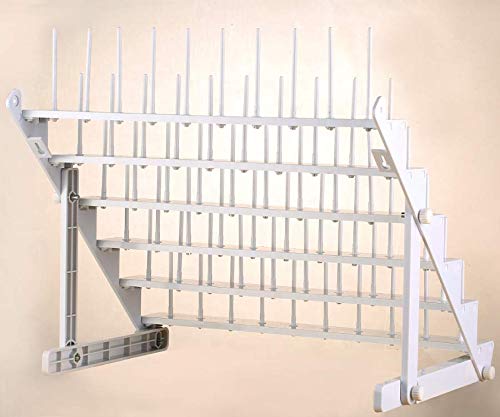 Embroidex Free Standing with Legs & Wall Mountable 60 Spool Thread & Cone Stand/Rack for Sewing & Embroidery Machine