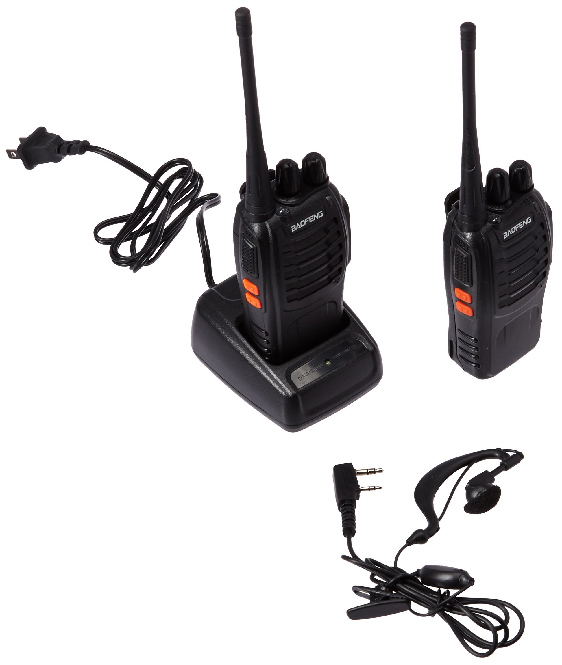 BaoFeng Twin Pack BF-888S UHF FM Transceiver High Illumination Flashlight Walkie Talkie Two-Way Radio
