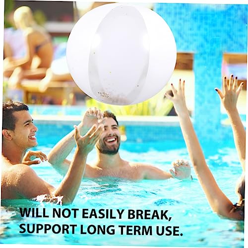 Kisangel 3pcs Glitter Beach Ball Summer Pool for Kids Mini Inflatable Pool Mini Pool for Kids Inflatable Glitter Beach Ball Pool Party Float Inflatable Toy Ball PVC Water Toy for Kids Flash