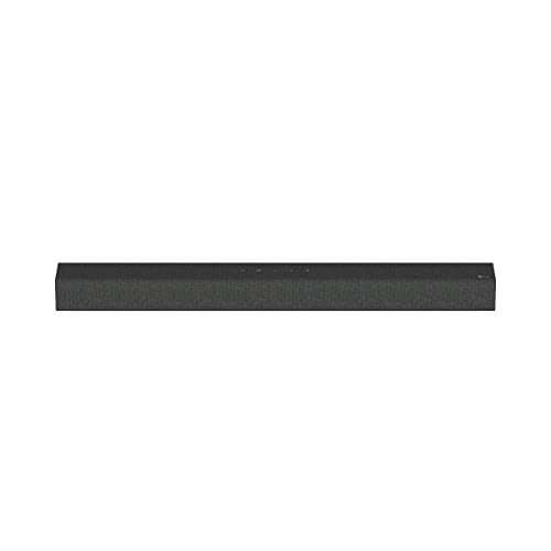 LG SP2 2.1 Channel 100W Sound Bar with Built-in Subwoofer in Fabric Wrapped Design – Black (Renewed)