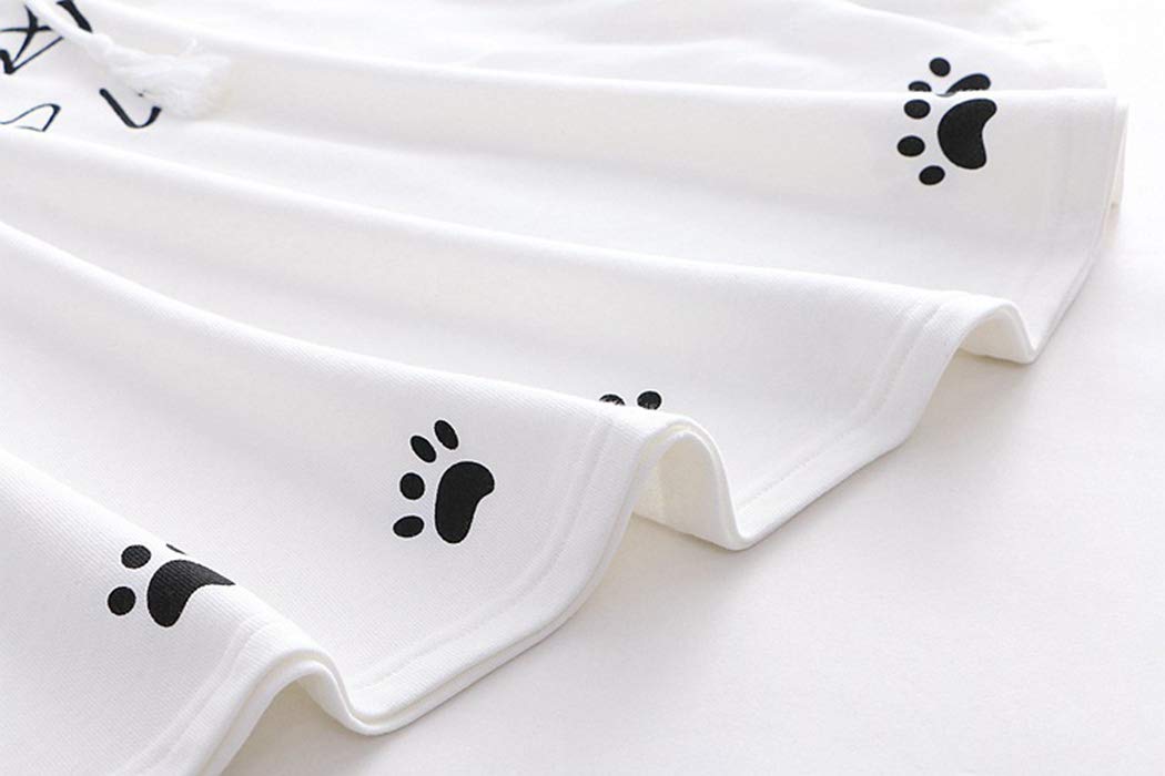 BAIMORE Japanese Mori Girl Kawaii Cute Cat Ears Hooded Cape White