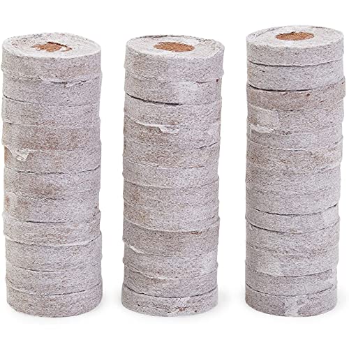 Coco Coir Pellets, Soil Disks Wrapped in Non-Woven Fabric (1.5 in, 36 Pack)