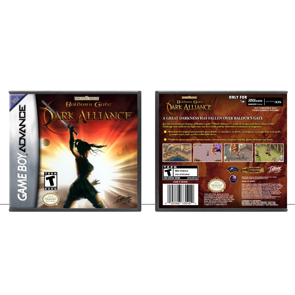 Baldur's Gate: Dark Alliance | (GBA) Game Boy Advance - Game Case Only - No Game