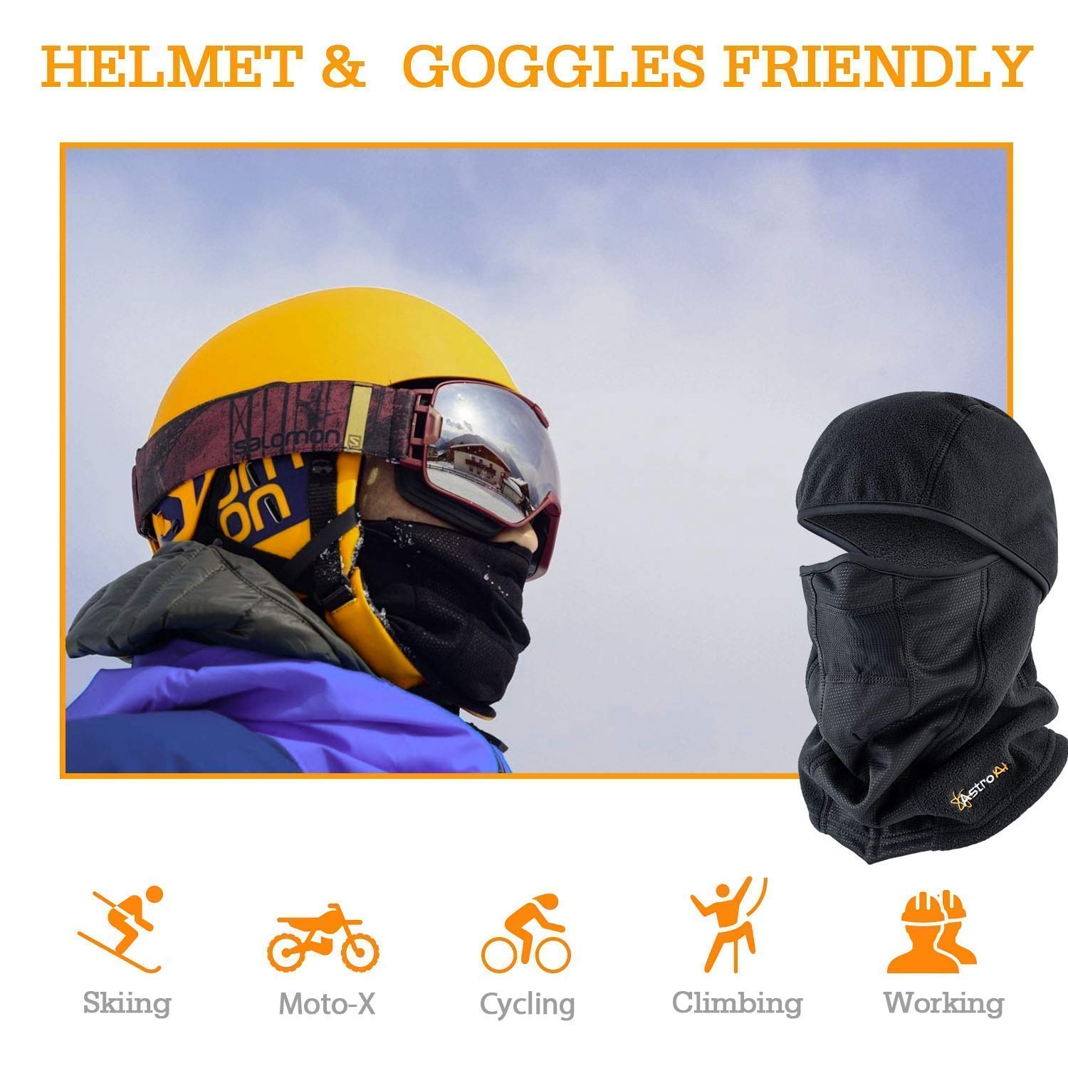 AstroAI Sun and UV Protection Balaclava and Windproof Ski Mask Bundle