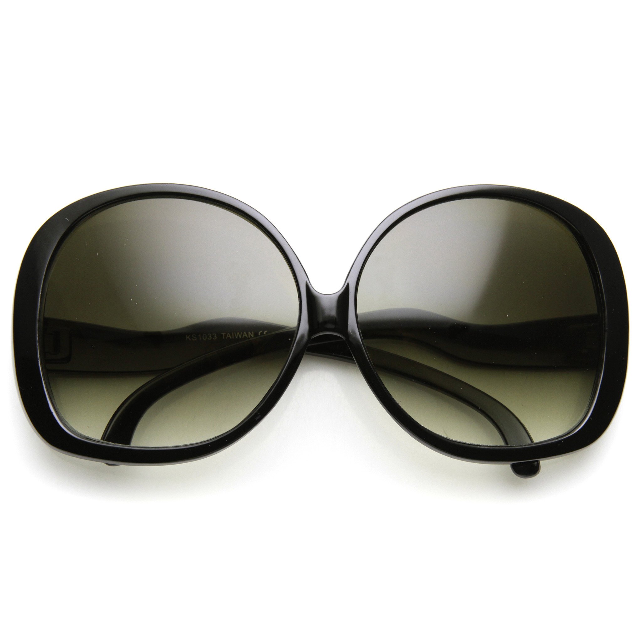 AStyles - Big Huge Oversized Vintage Style Sunglasses Retro Women Celebrity Fashion (Black), X-Large