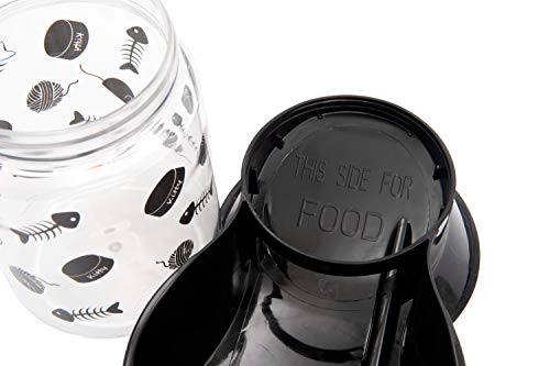 Lixit Reversable Water or Dry Food Feeders for Cats and Dogs (Small, Black)