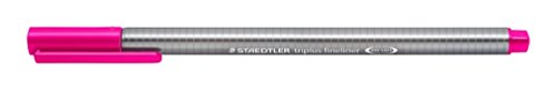 STAEDTLER 334 Triplus Fineliner Superfine Point Pens, 0.3 mm, Magenta, Box of 10