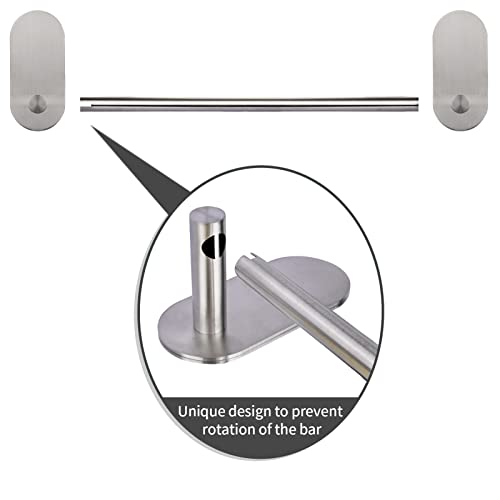 HouseAid 5-Piece Self Adhesive Towel Holder Set for Bathroom, Adhesive Bathroom Hardware Accessories Including Towel Ring, Toilet Paper Holder, 18β Towel Bar and 2 Towel Hooks, Brushed Nickel