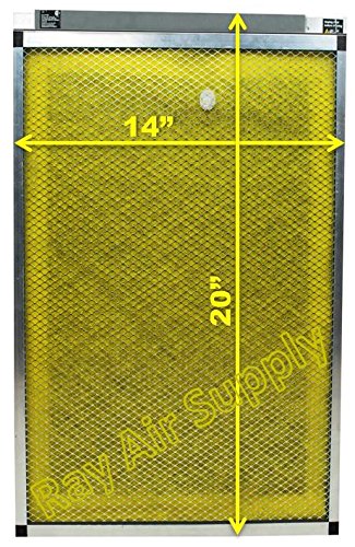 RAYAIR SUPPLY 14x20 MicroPower Guard Air Cleaner Replacement Filter Pads (3 Pack) Yellow