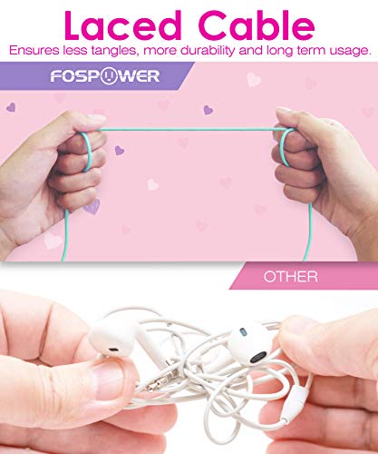 FosPower Kids Headphones with LED Cat Ears, 3.5mm On-Ear Wired Headset with Laced Cables for iPad/Smartphones/PC/Kindle/Tablet/Laptop/School (Max Volume 85dB)