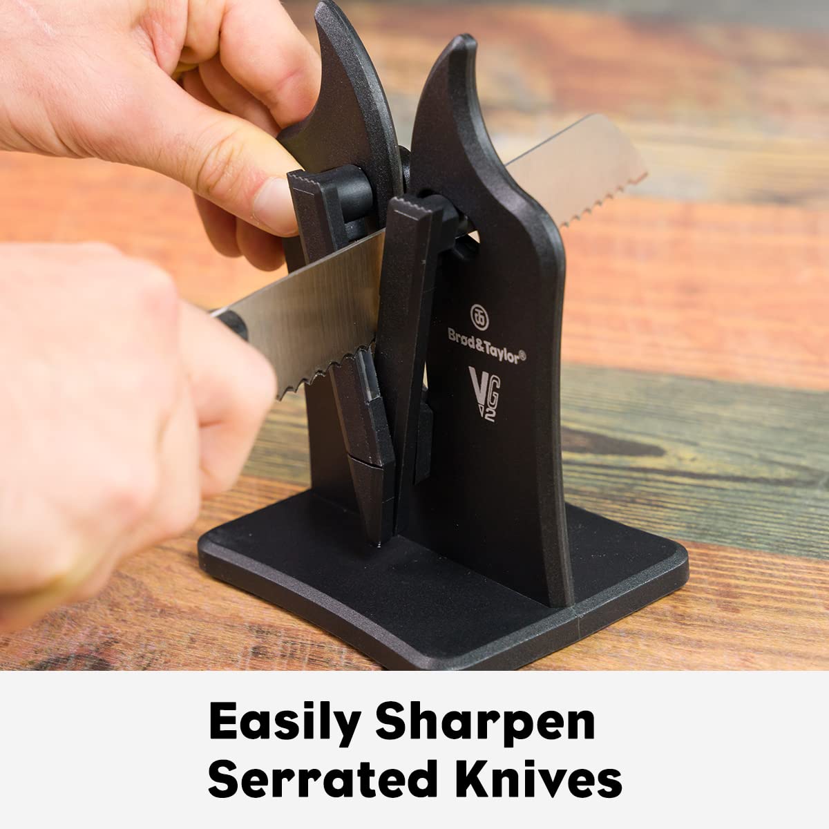 Brod & Taylor VG2 Classic Knife Sharpener | 3-Action Tungsten Carbide (Nylon)
