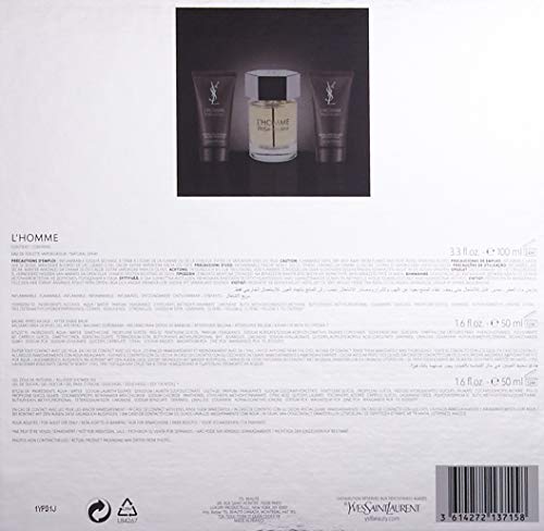 Yves Saint Laurent L'Homme Men Gift Set (Eau De Toilette Spray, After Shave Balm and All Over Shower Gel)