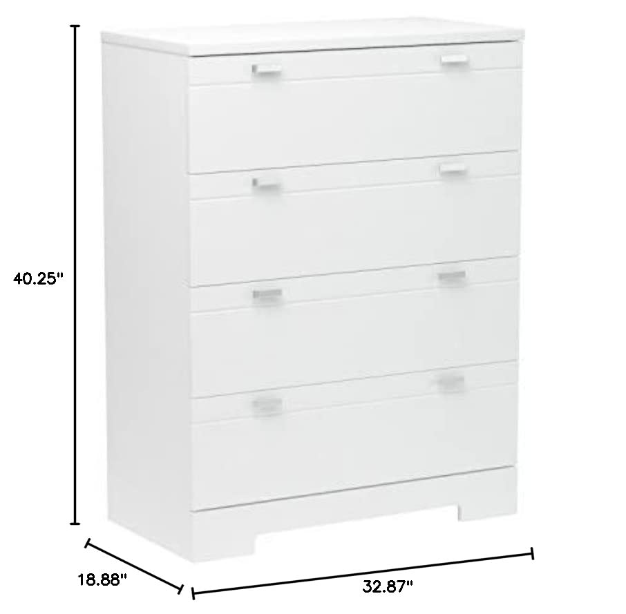 South Shore Reevo 4-Drawer Chest, Pure White
