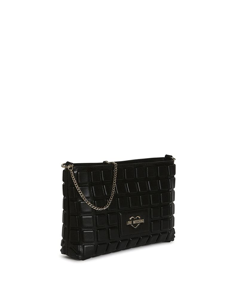 Love Moschino Women's Black Leather Crossbody Handbag