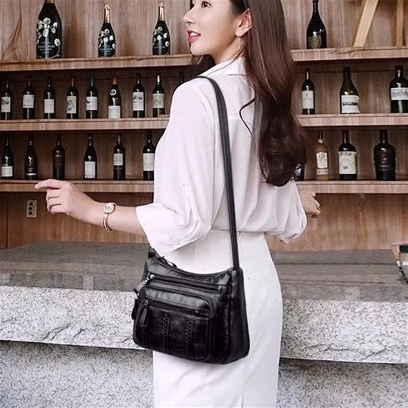 LoveAloe Crossbody Pursesdurable Multi-Layer Shoulder Handbags Waterproof Travel Bag Pocketbooks For Women Men
