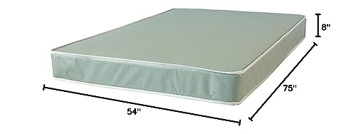 Mattress Comfort, 8-Inch Firm Double Sided Tight top Waterproof Vinyl Innerspring Mattress, Full