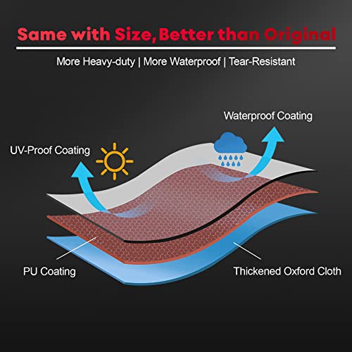 Comnova Griddle Cover for Blackstone Single Shelf Griddle 28 Inch - 600D Flat Top Griddle Cover for Blackstone 2 Burner Waterproof, BBQ Grill Cover for Blackstone 1517, Tailgater and Adventure Ready