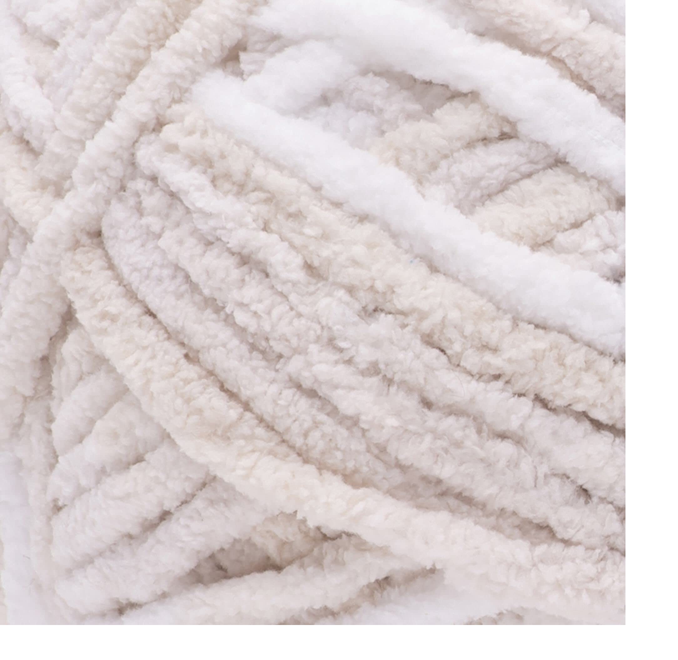 Bernat Yarn Bernat Blanket Yarn - Big Ball (10.5 oz) - Beach Foam - 2 Pack Bundle with Bella's Crafts Stitch Markers