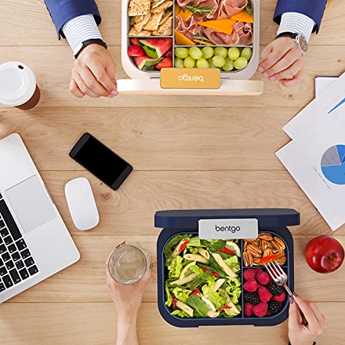 Bentgo® Modern Bento-Style Lunch Box Set With Reusable Snack Cup (Navy)