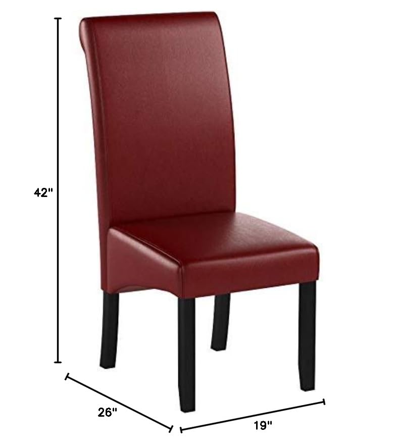 Monsoon Pacific Milan Faux Leather Dining Chairs (Set of 2), Red
