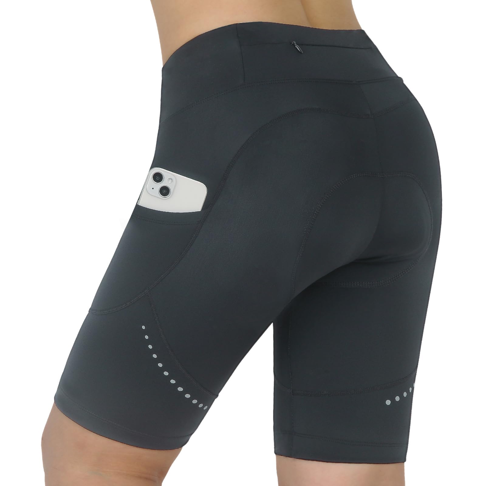 beroy padded bike shorts women,Cycling Shorts Women Padded(4XL Black)
