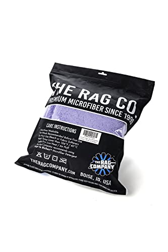 The Rag Company - Eagle Edgeless 350 (5-Pack) Professional Korean 70/30 Blend Super Plush Microfiber Detailing Towels, 350GSM, 16in x 16in, Lavender