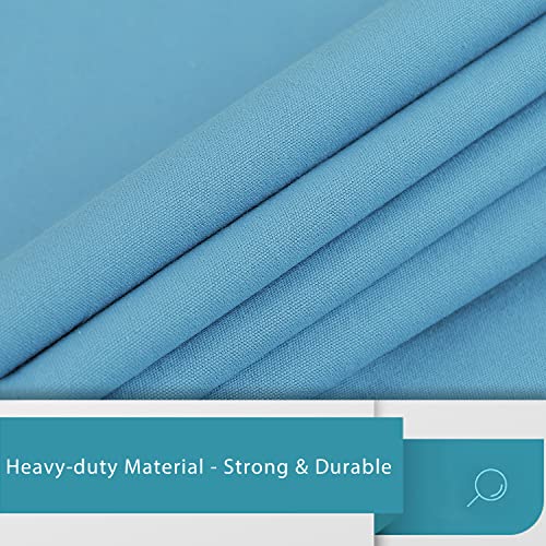 LOLOMLO Extra Large Canvas Laundry Bags with Handles & Drawstring Closure, Heavy Duty Tears Resistant Clothes Storage Travel Bags, Machine Washable Multi Use Laundry Bag liner for Laundry Hamper - 25.5" x 34" - Sky Blue
