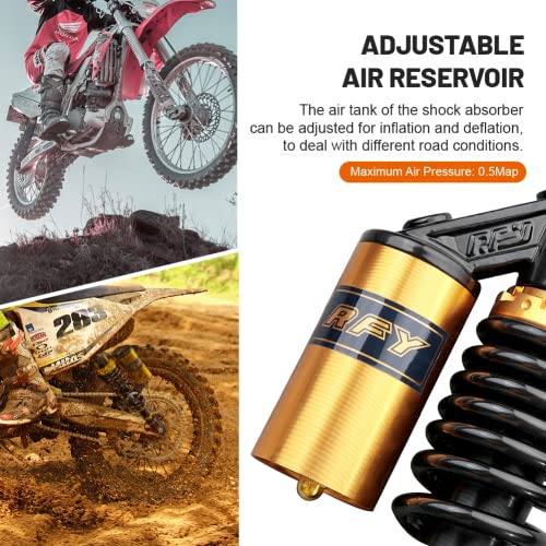 GZYF Pair 400mm Motorcycle ATV Shock Absorbers Universal Fits for Honda, for Yamaha, for Suzuki, for Kawasaki ATV Go Kart Quad Dirt Sport Bikes