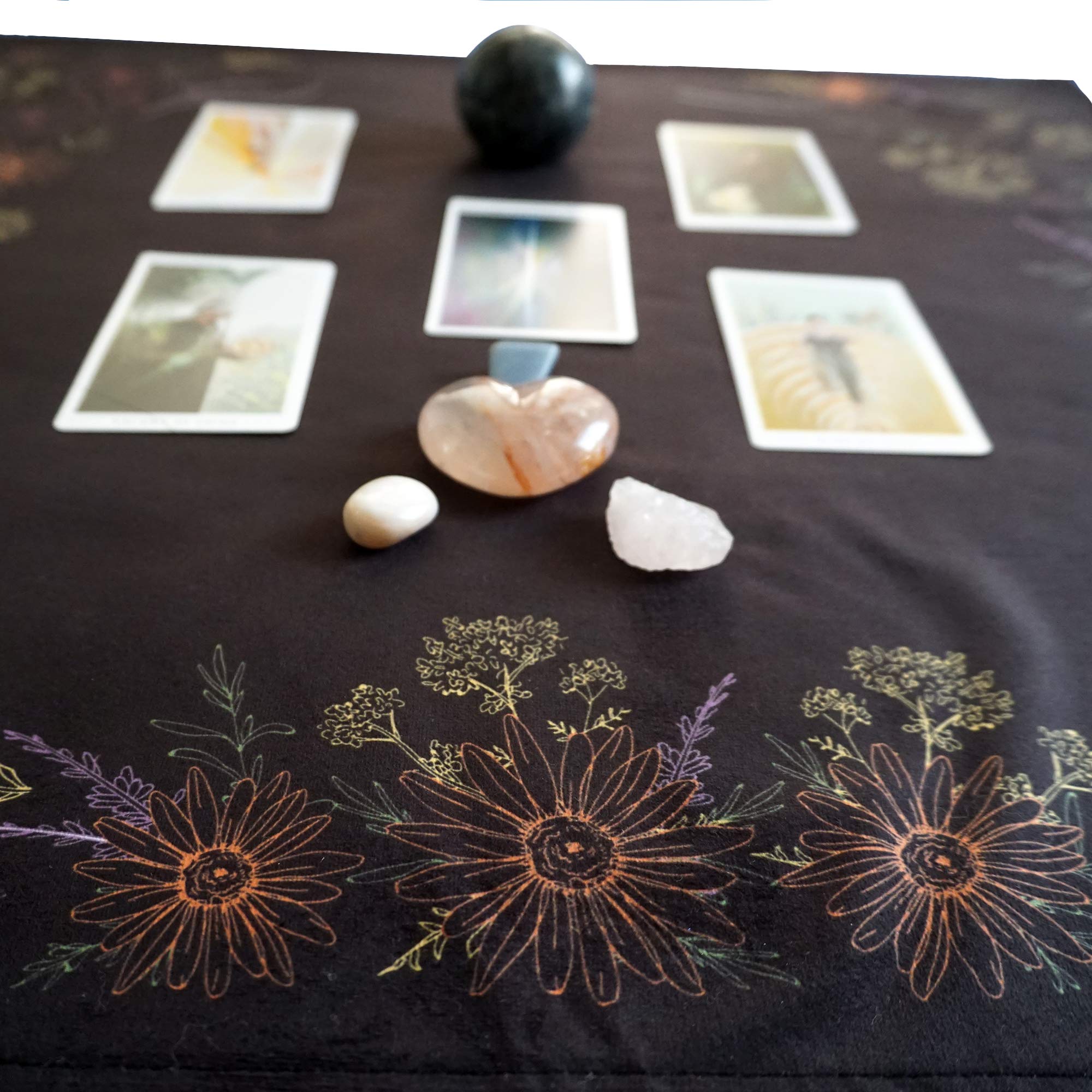 Kitchen Witch Herbology: Tarot Cloth for Any Tarot Cards, 24 inches by 24 inches, Large (White)